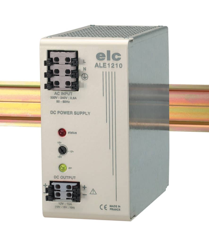 Alimentation RAIL DIN, stabilisée : 12V, 120 W - ELC